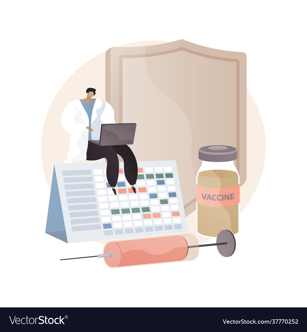 Vaccination program abstract concept Royalty Free Vector