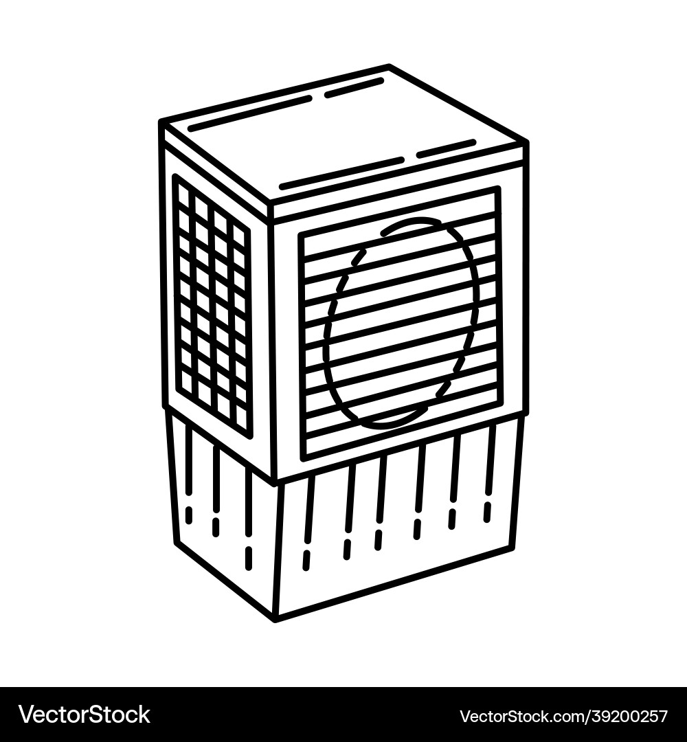 Air cooler icon doodle hand drawn or outline Vector Image