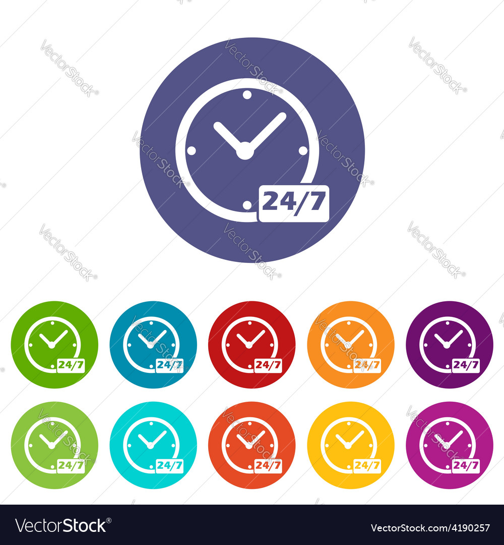 Clock flat icon Royalty Free Vector Image - VectorStock