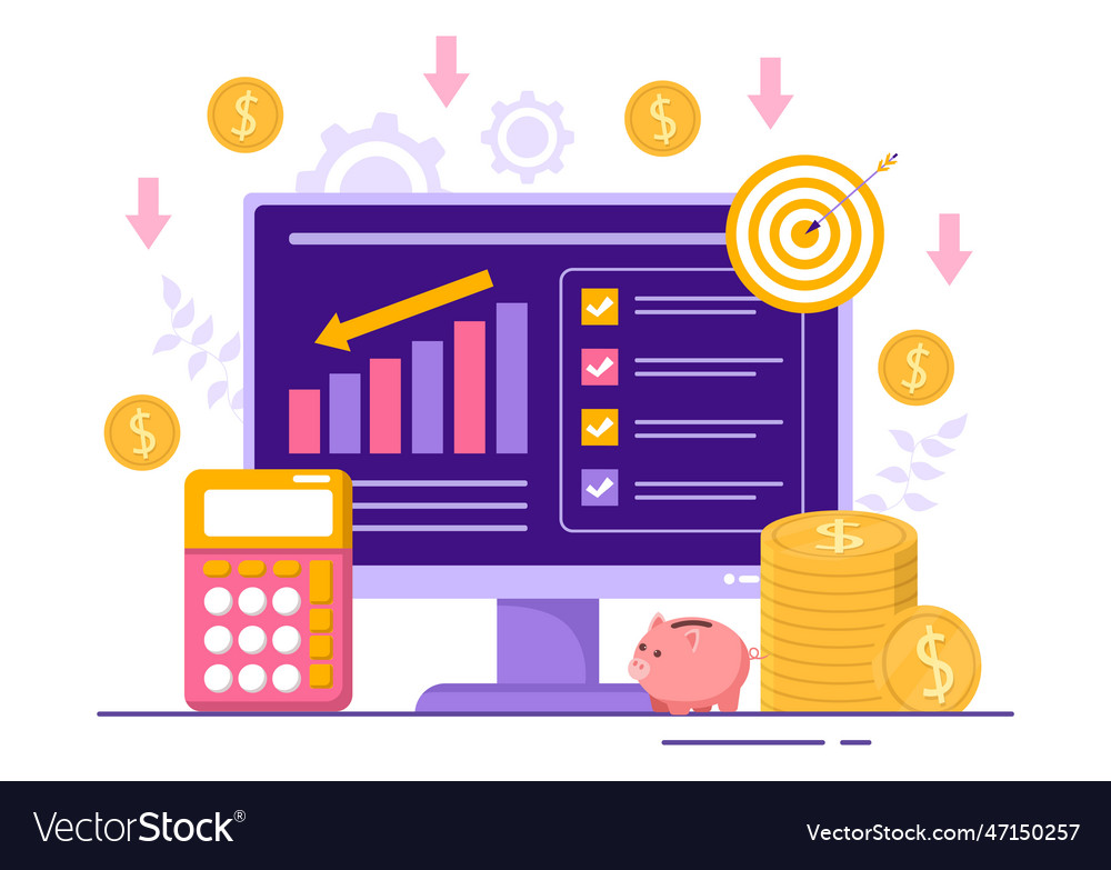 Cost Reduction With Decrease Price Minimising Vector Image
