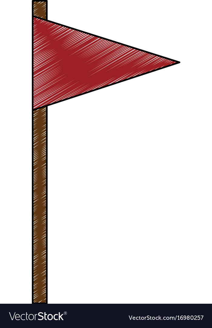 Flag pennant isolated Royalty Free Vector Image