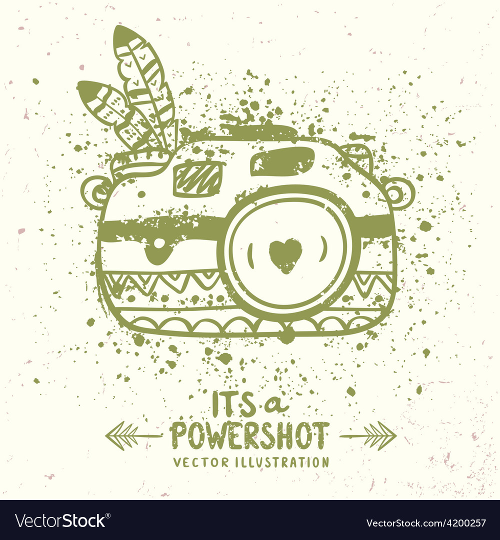Grunge camera Royalty Free Vector Image - VectorStock