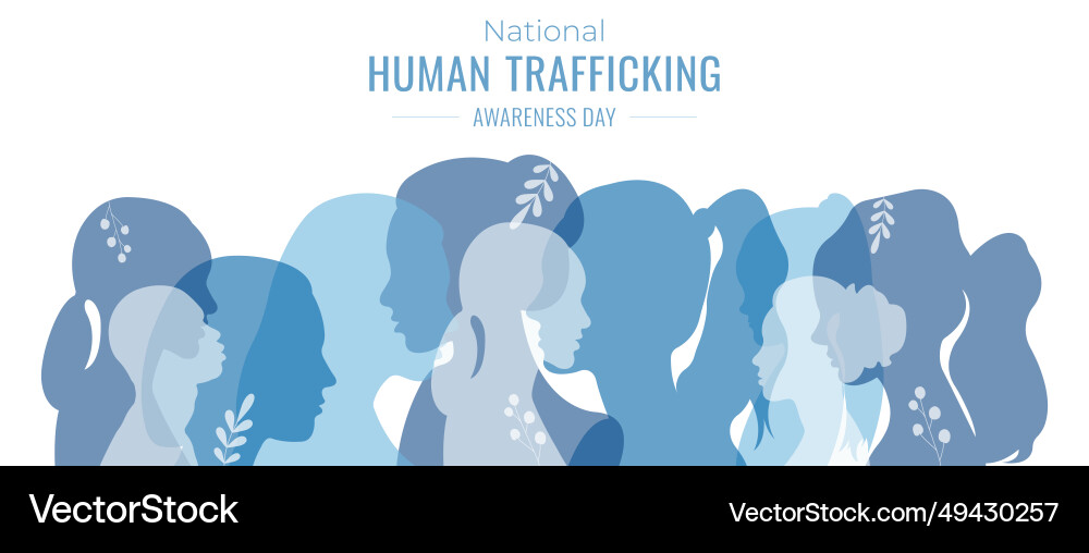 National human trafficking awareness day16 Vector Image