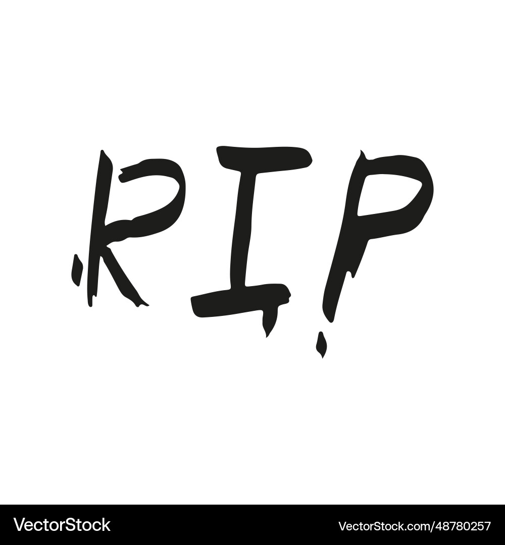 Phrase rip street graffiti style wall art Vector Image