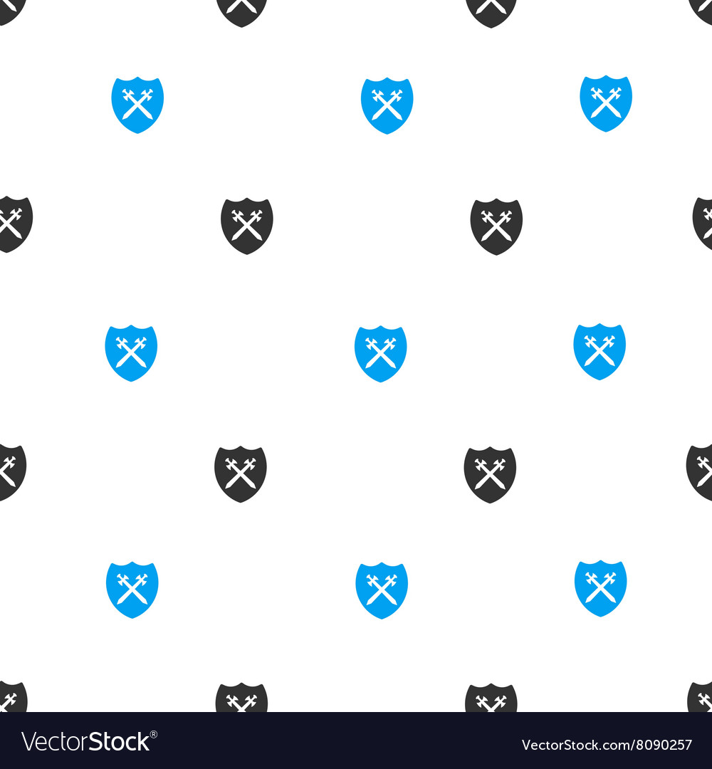 Security shield flat seamless pattern Royalty Free Vector
