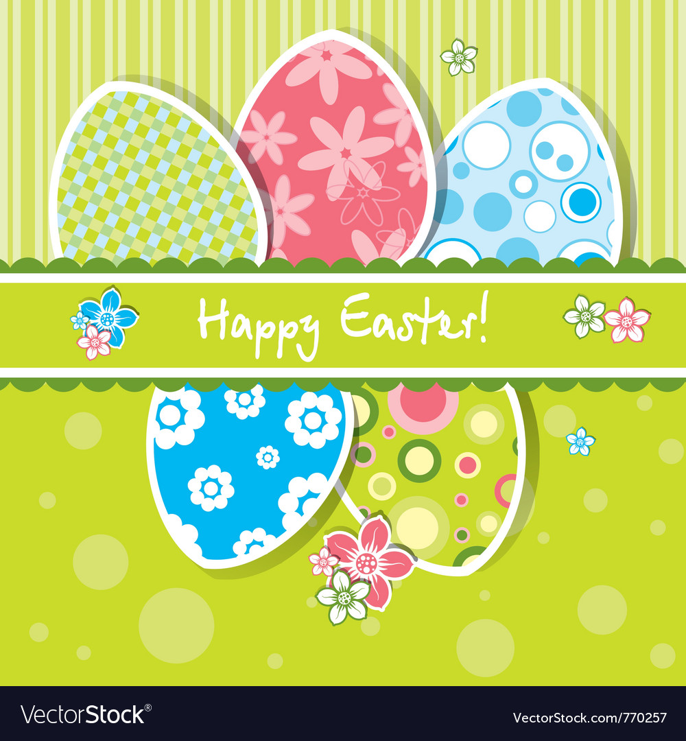 Template easter greeting card Royalty Free Vector Image