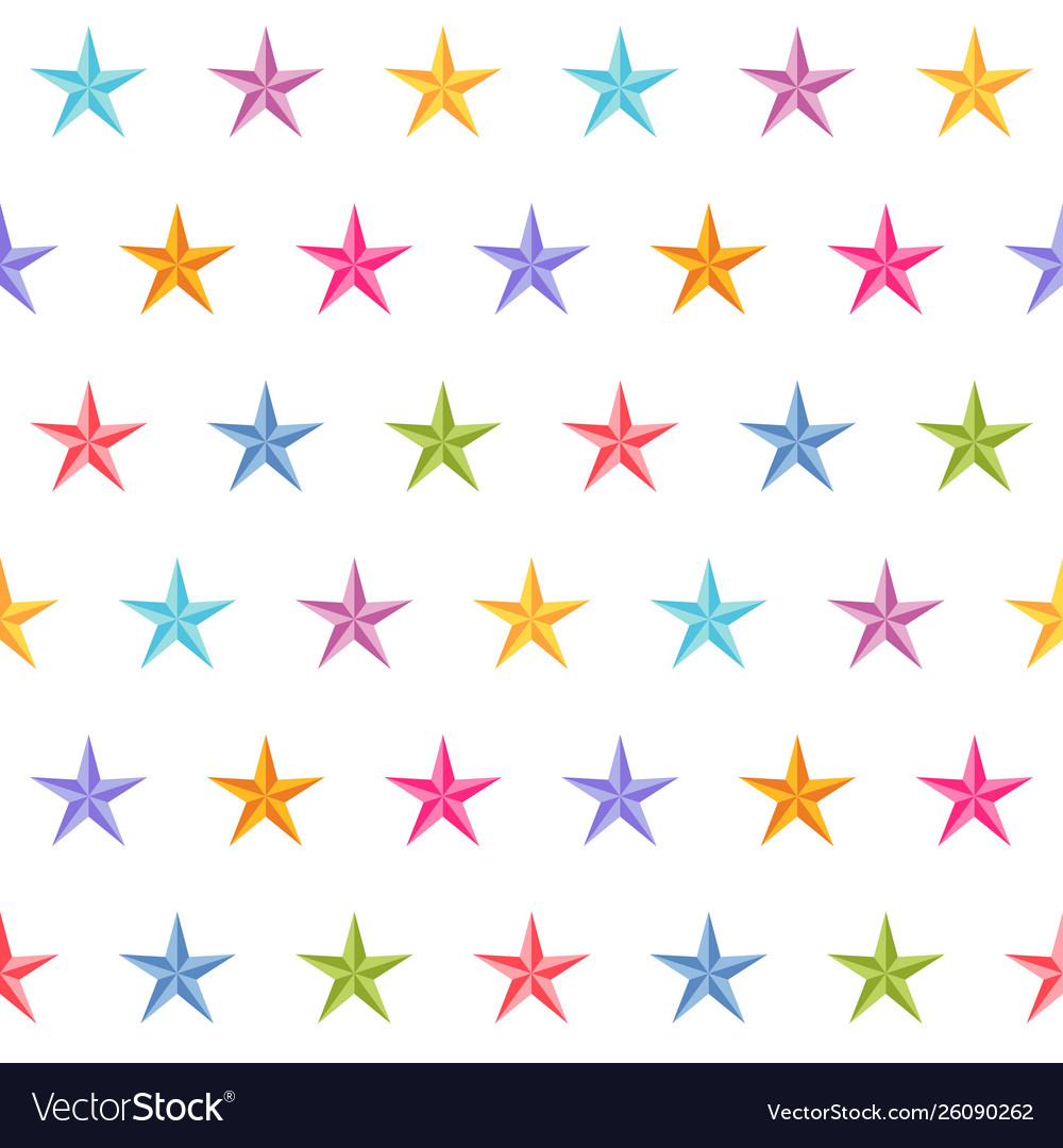Abstract multicolored star shape pattern Vector Image