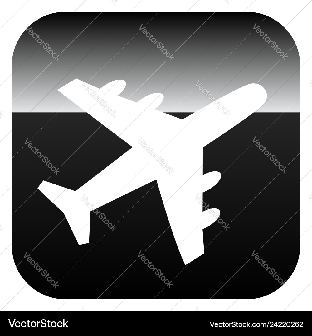 Airplane airline aircraft icon for flight Vector Image