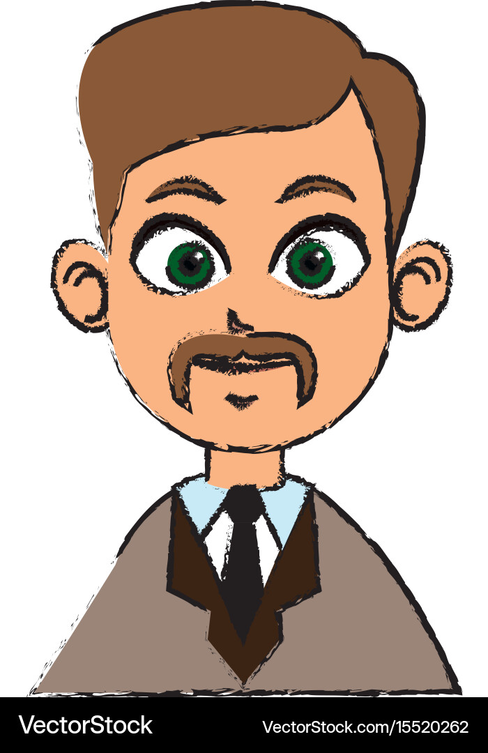 Drawing portrait doctor man face avatar Royalty Free Vector