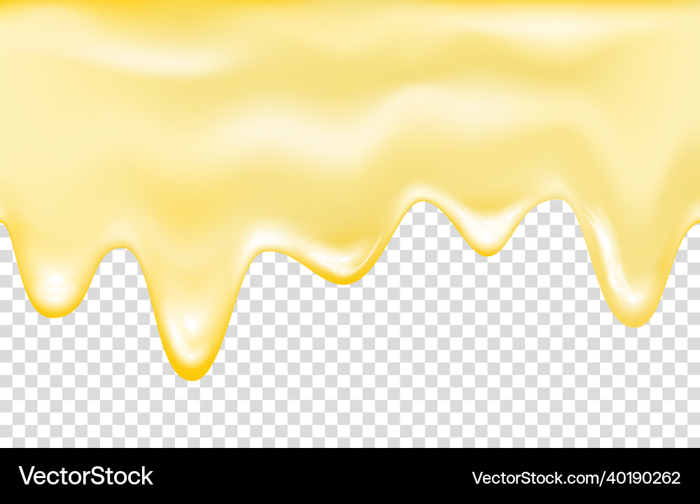 Dripping honey drip yellow syrup caramel jam Vector Image