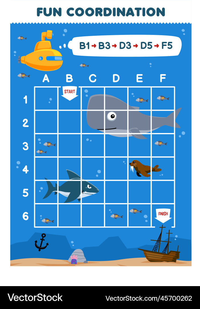 Education game for children draw the way Vector Image