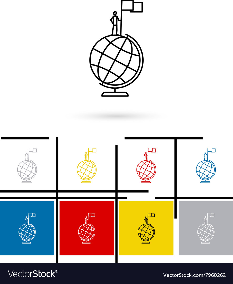 Globe win icon Royalty Free Vector Image - VectorStock