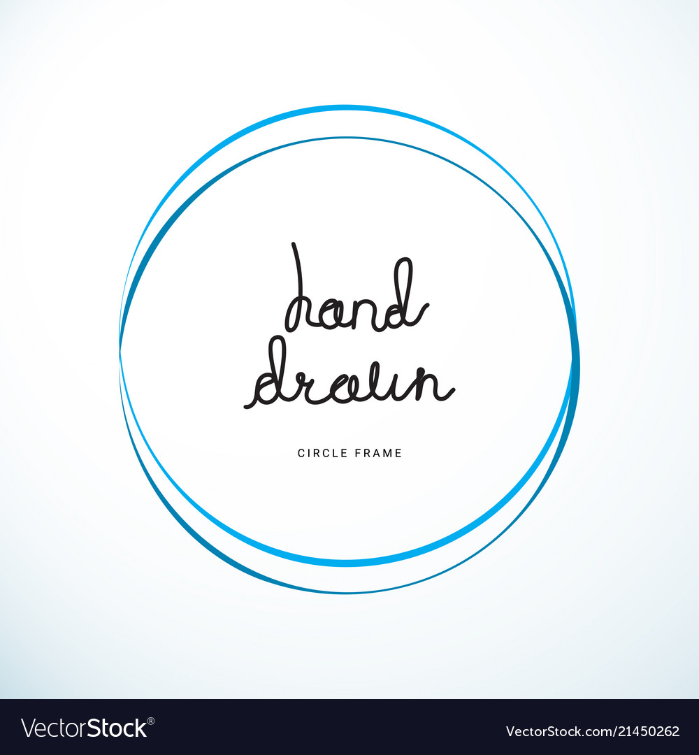 Hand drawn circle Royalty Free Vector Image - VectorStock