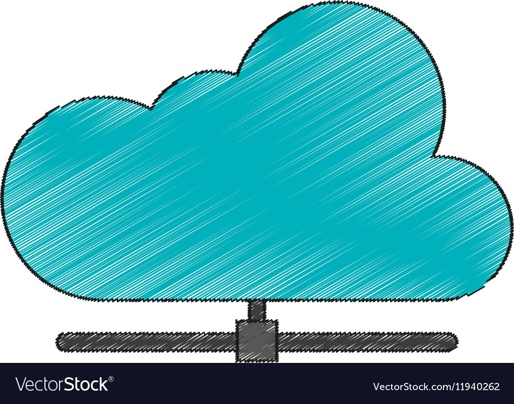 Isolated cloud computing design Royalty Free Vector Image