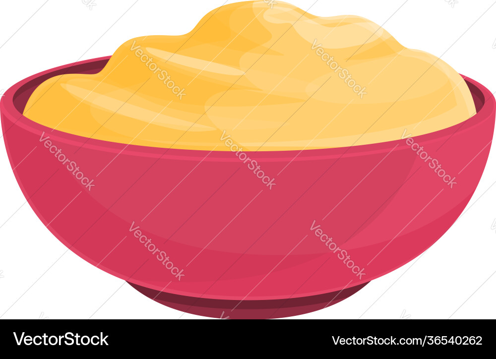 Potatoes puree icon cartoon style Royalty Free Vector Image