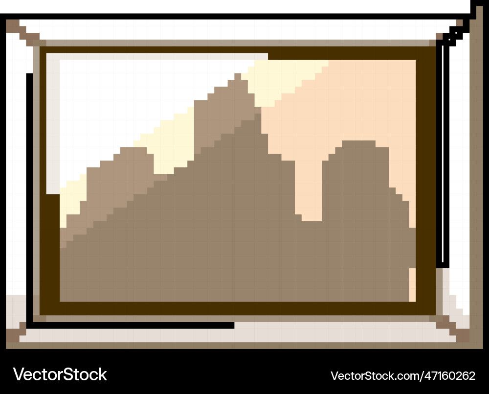 Smphone smart photo frame game pixel art Vector Image
