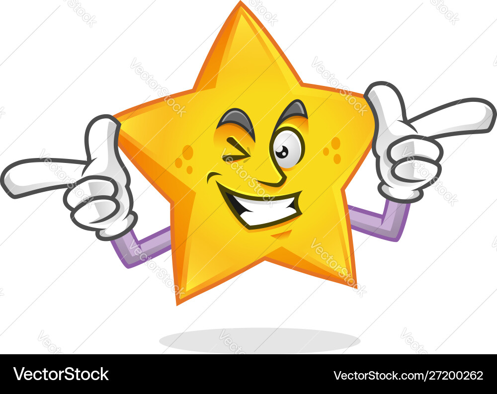 Star character design or mascot perfect Royalty Free Vector