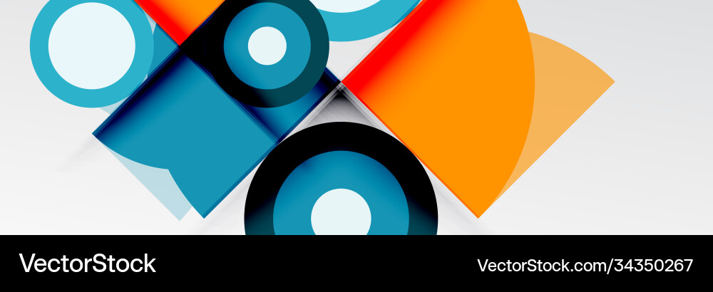 Bright color circles abstract round shapes Vector Image