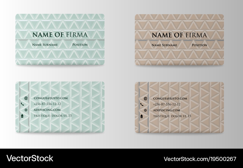 Business card background design with logo Vector Image