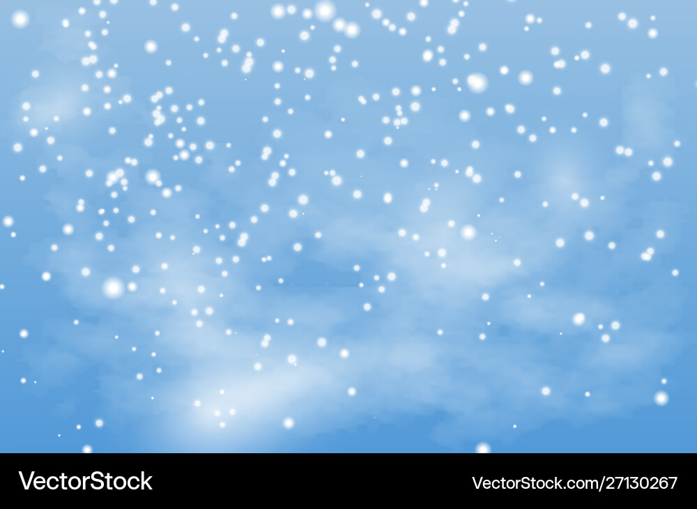 Christmas background winter snow landscape Vector Image