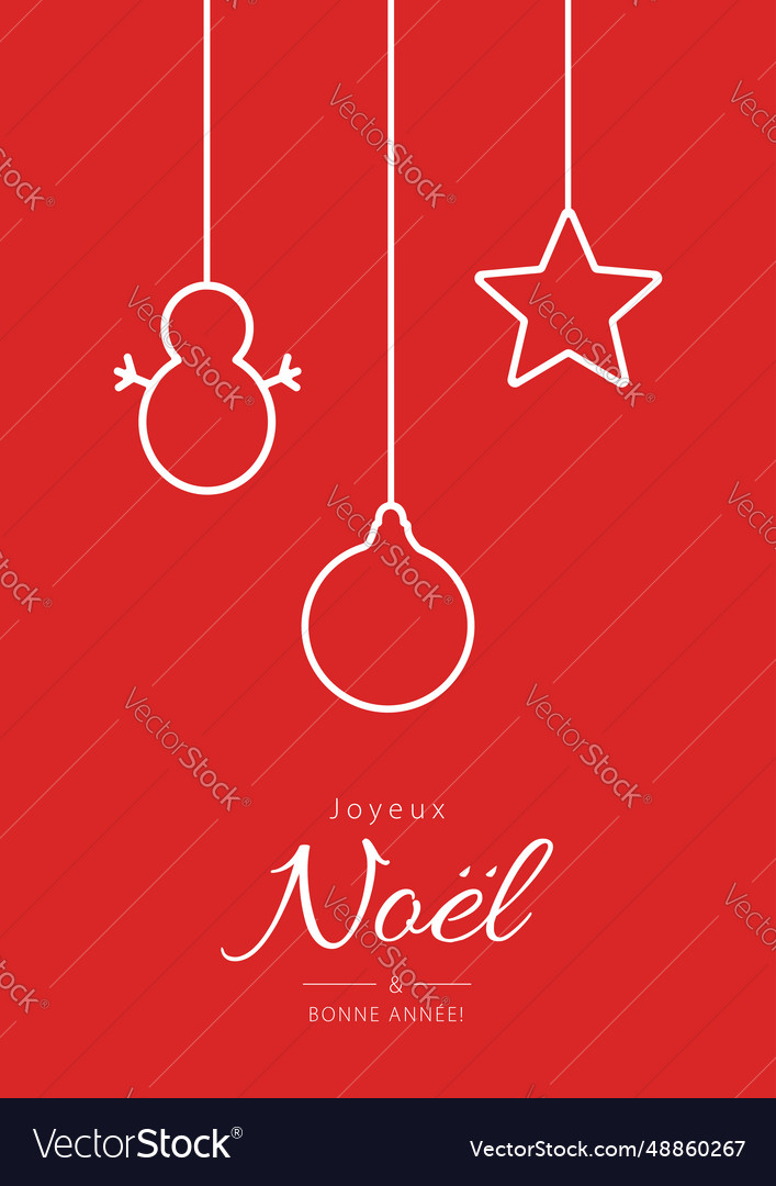 Christmas card concept in french Royalty Free Vector Image