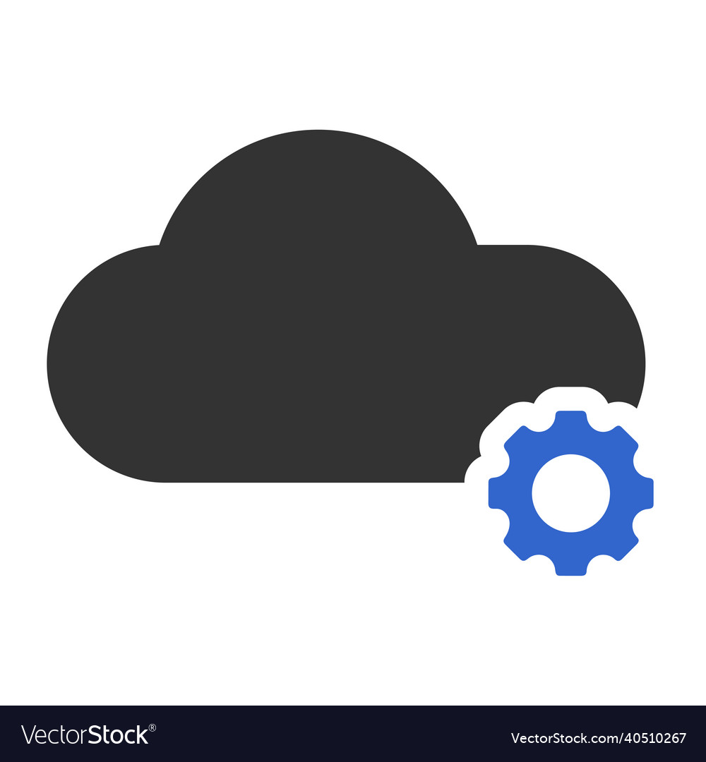 Cloud setting icon design Royalty Free Vector Image