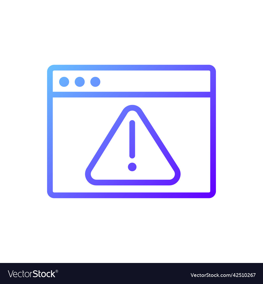 Computer virus pixel perfect gradient linear icon Vector Image