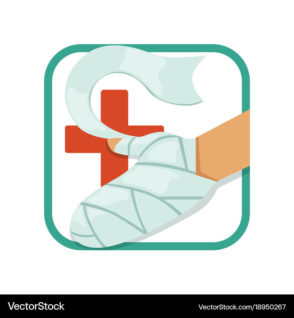 First aid and treatment burns human s hand Vector Image