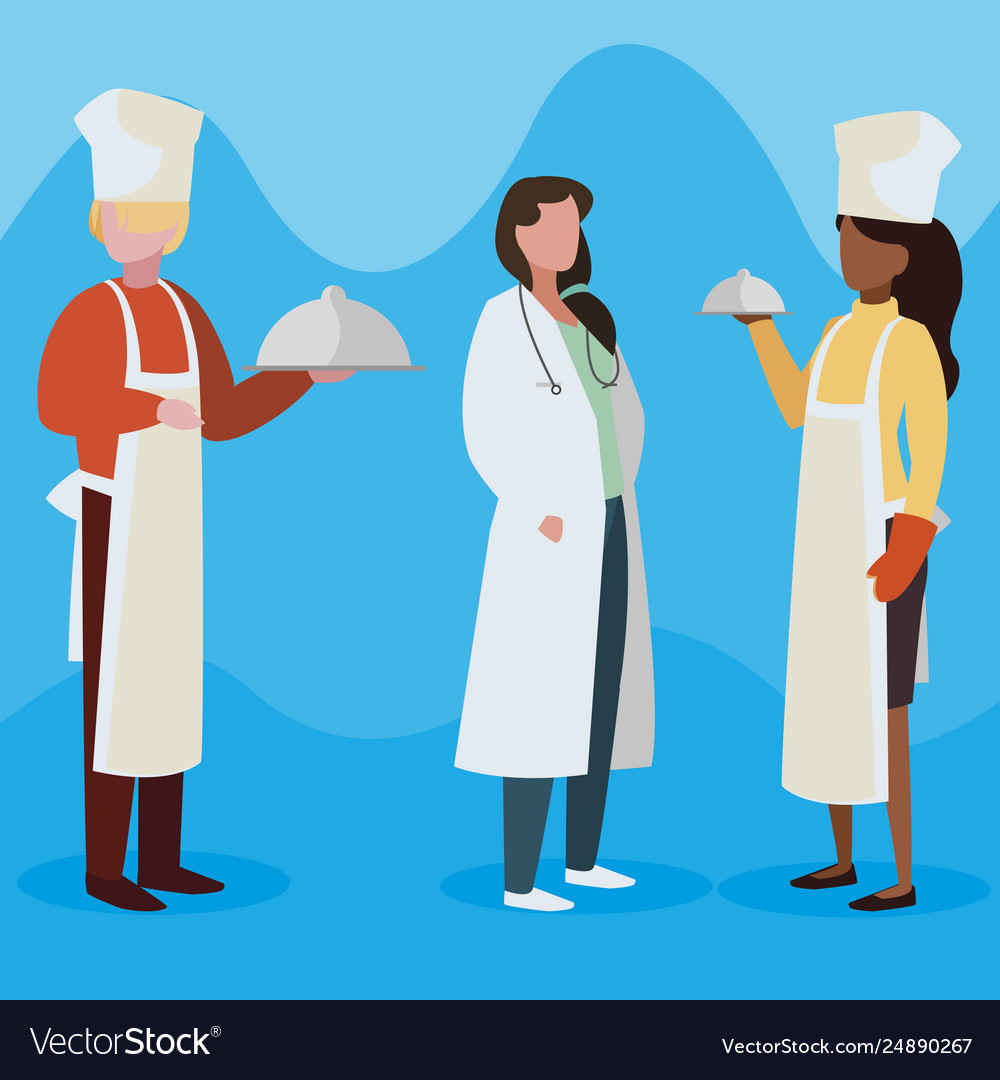 Group professional workers characters Royalty Free Vector