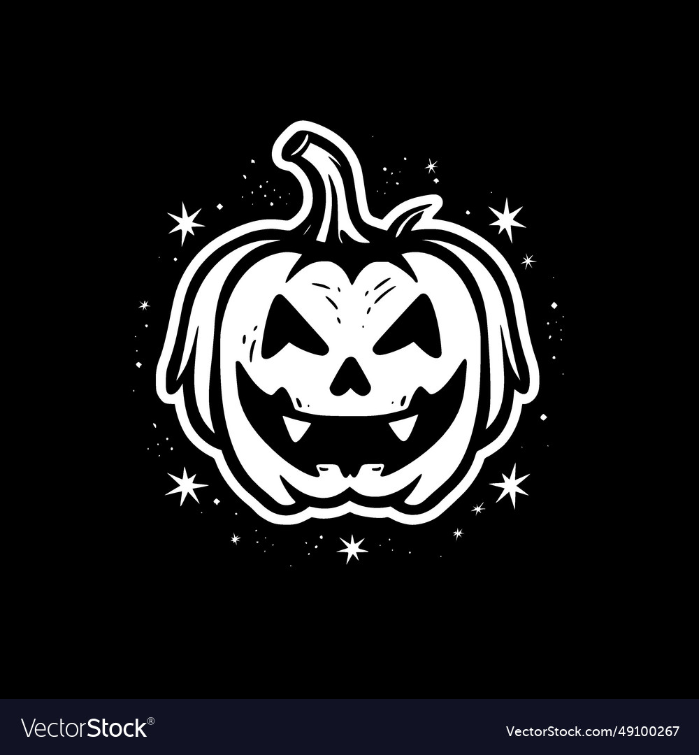 Halloween - black and white Royalty Free Vector Image