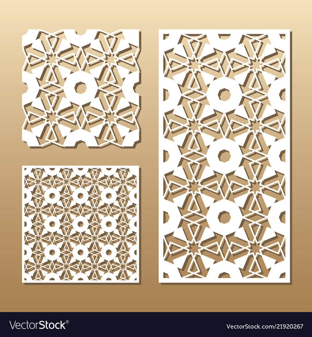 Laser cut panel Royalty Free Vector Image - VectorStock