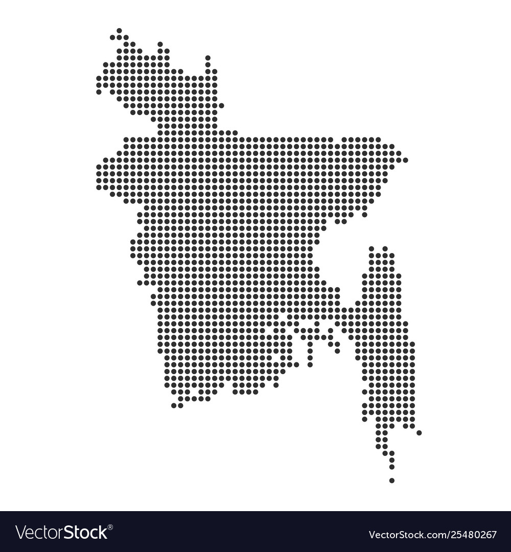 Map with dot Royalty Free Vector Image - VectorStock