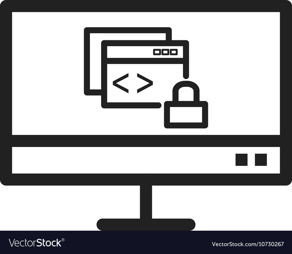 Secure code Royalty Free Vector Image - VectorStock