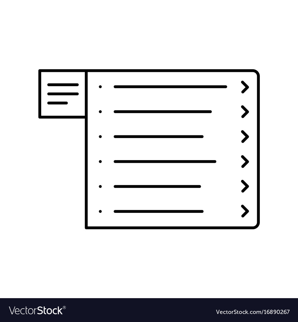 Website wireframe menu line icon web page user Vector Image