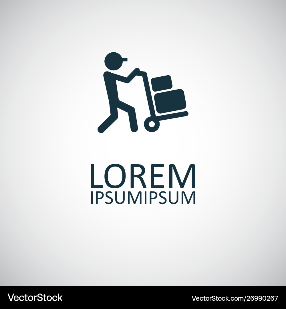 Worker trolley icon trendy simple symbol concept Vector Image
