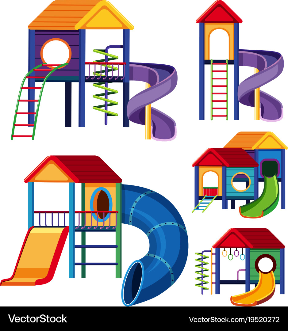 Different designs of playhouses Royalty Free Vector Image