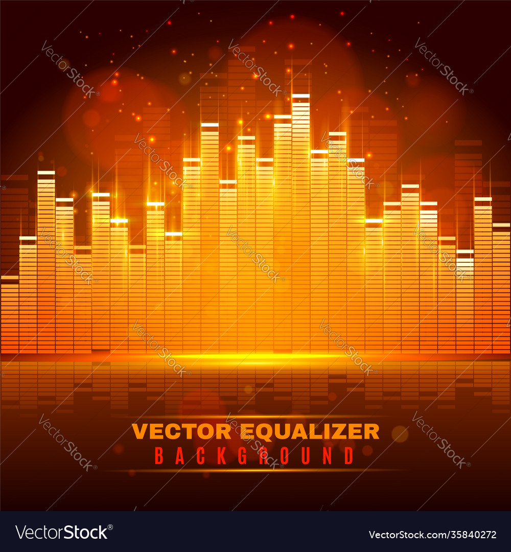 Equalizer wave light background poster Royalty Free Vector