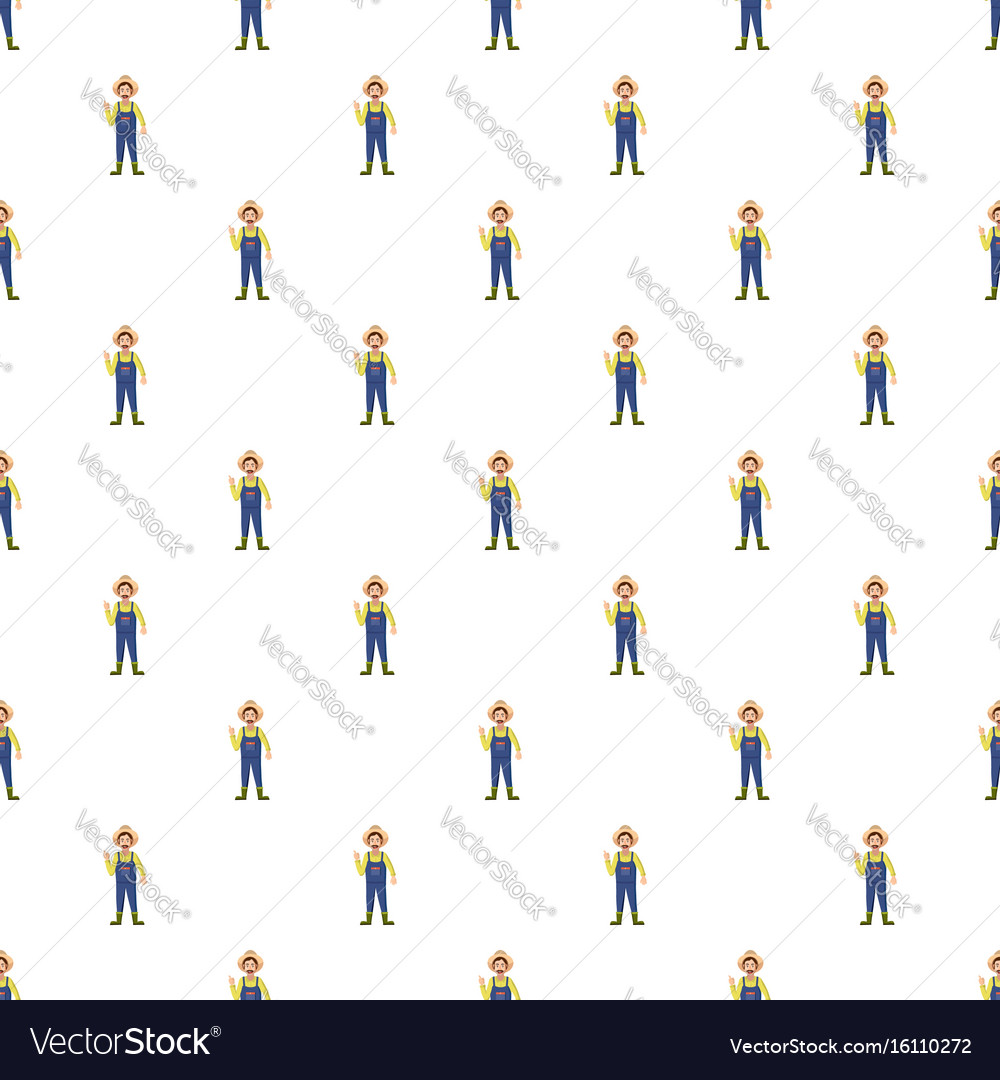 Farmer pattern Royalty Free Vector Image - VectorStock