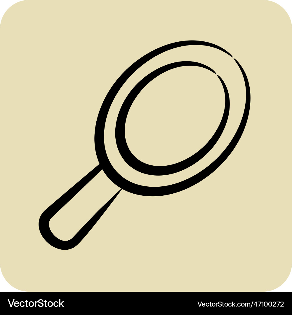 Icon hand mirror suitable for medicine symbol Vector Image