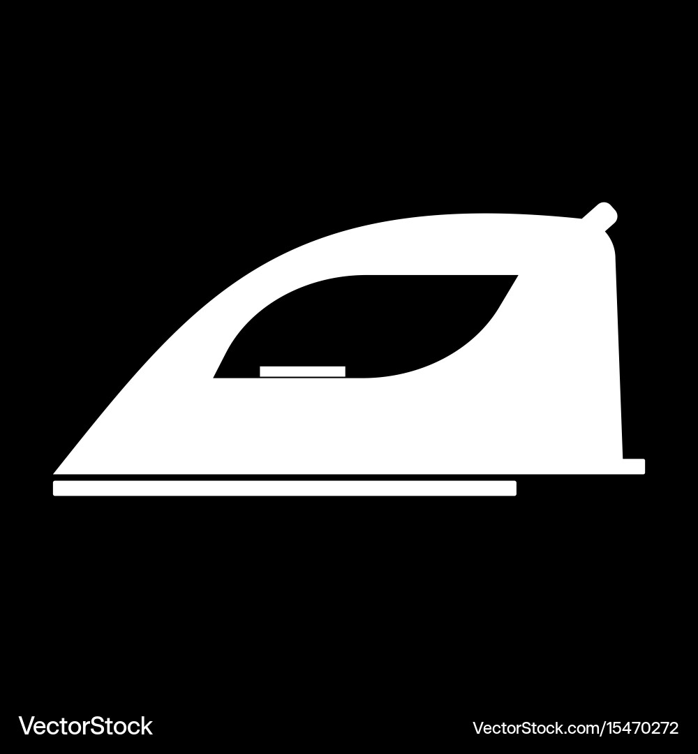 Iron it is the white color icon Royalty Free Vector Image