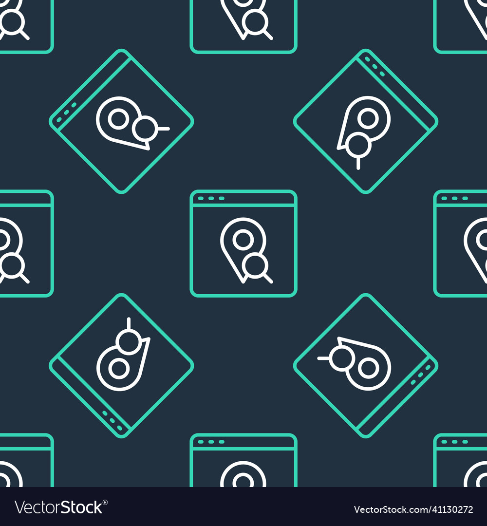 Line infographic of city map navigation icon Vector Image