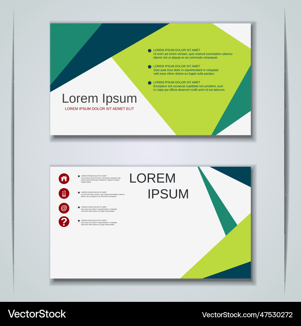 Modern business visiting card design template Vector Image