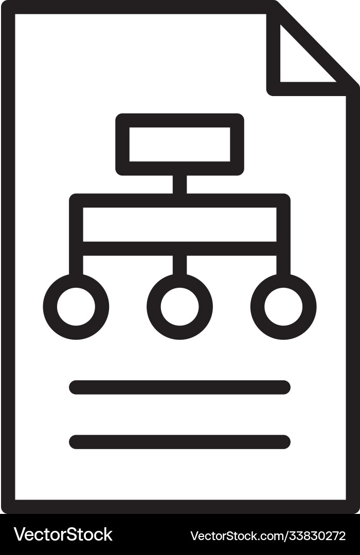 Paper with statistics infographic line style icon Vector Image