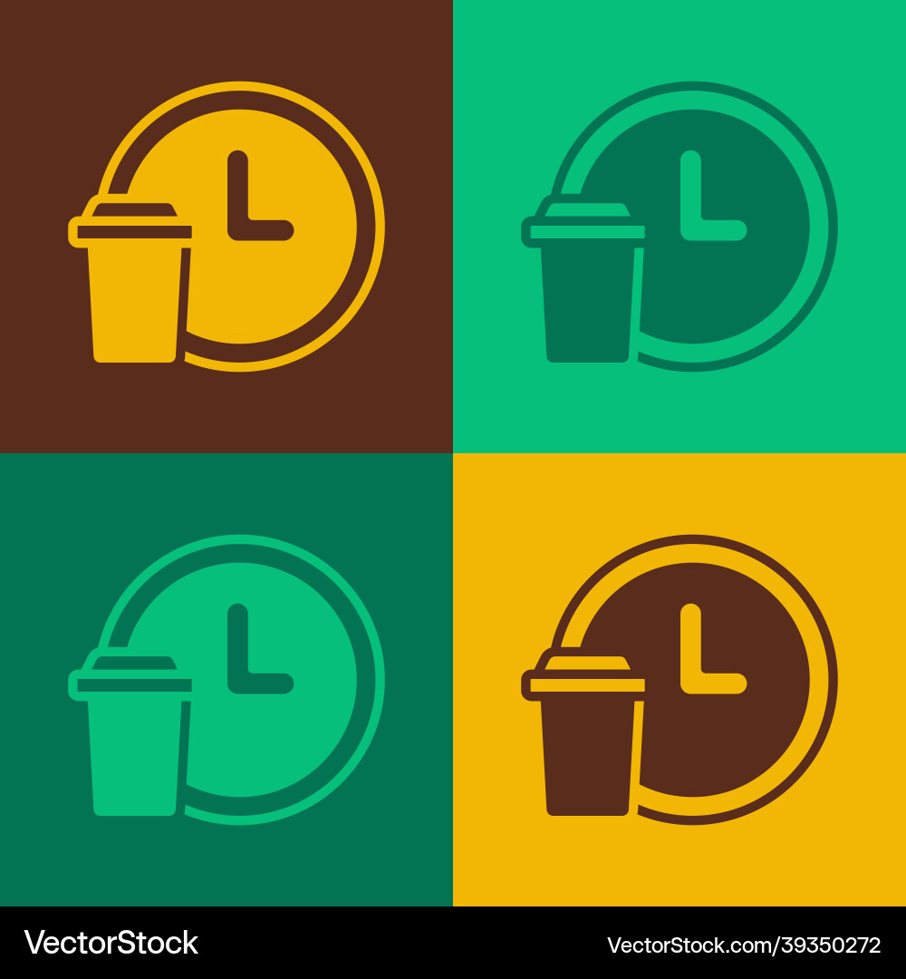 Pop art round the clock delivery icon isolated Vector Image
