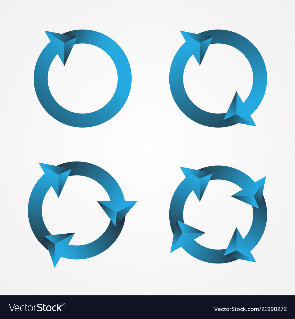 Set circle arrow Royalty Free Vector Image - VectorStock