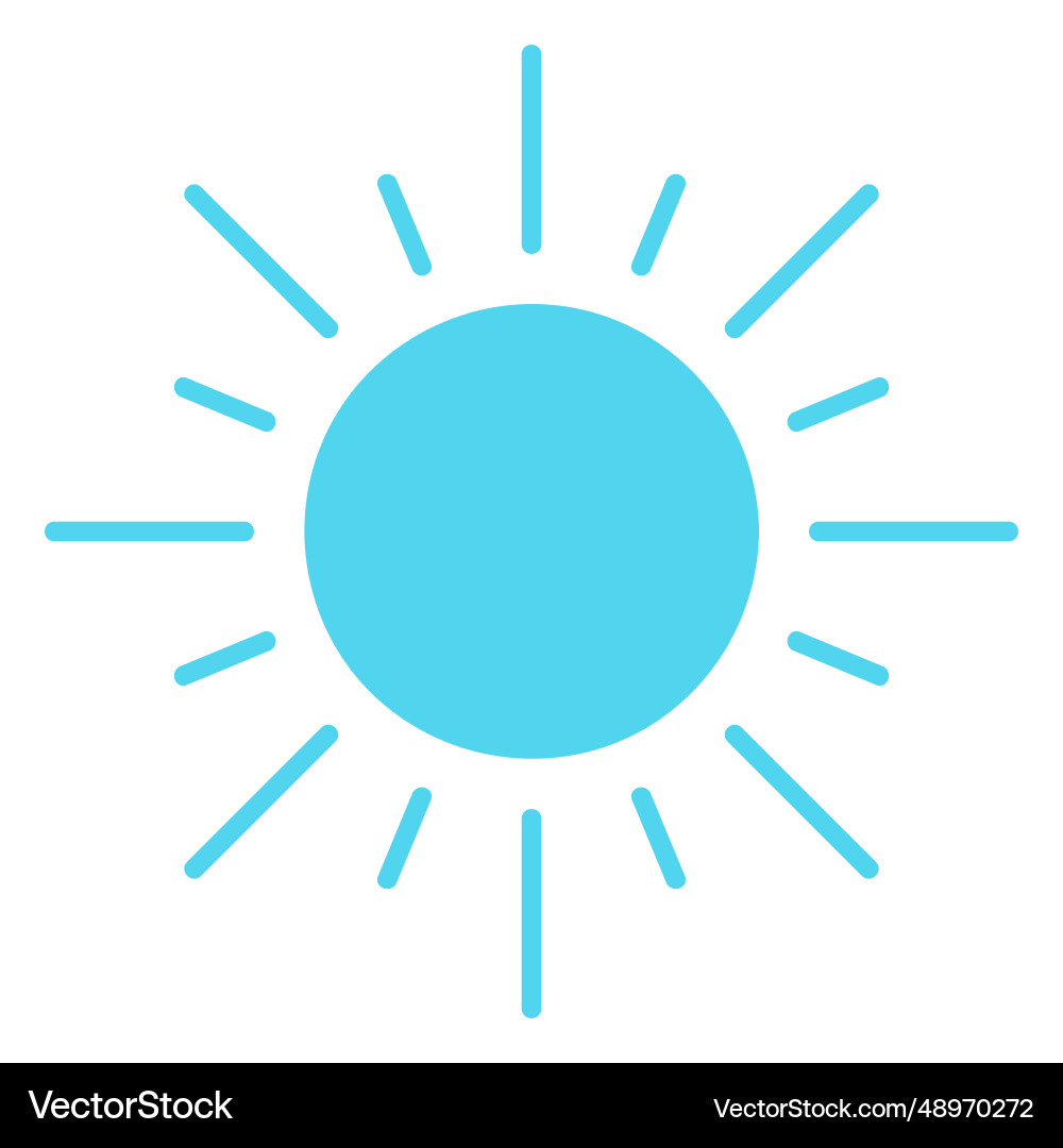 Shining sun nature icon Royalty Free Vector Image