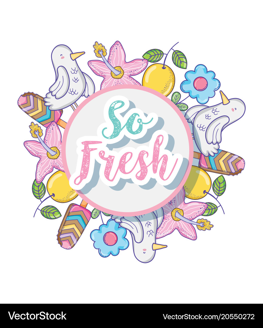 So fresh cute cartoons Royalty Free Vector Image