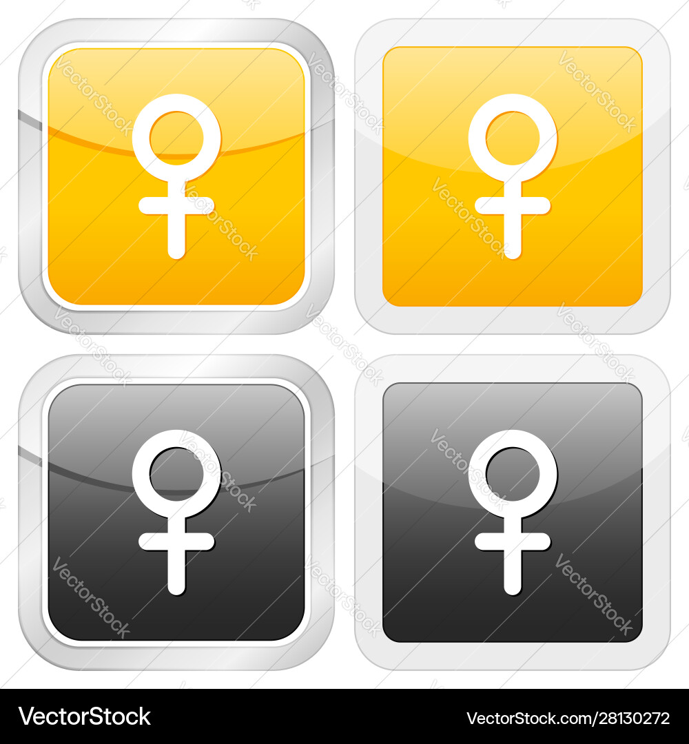 Square icon woman symbol Royalty Free Vector Image