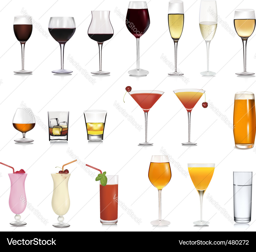 Super collection of glasses Royalty Free Vector Image
