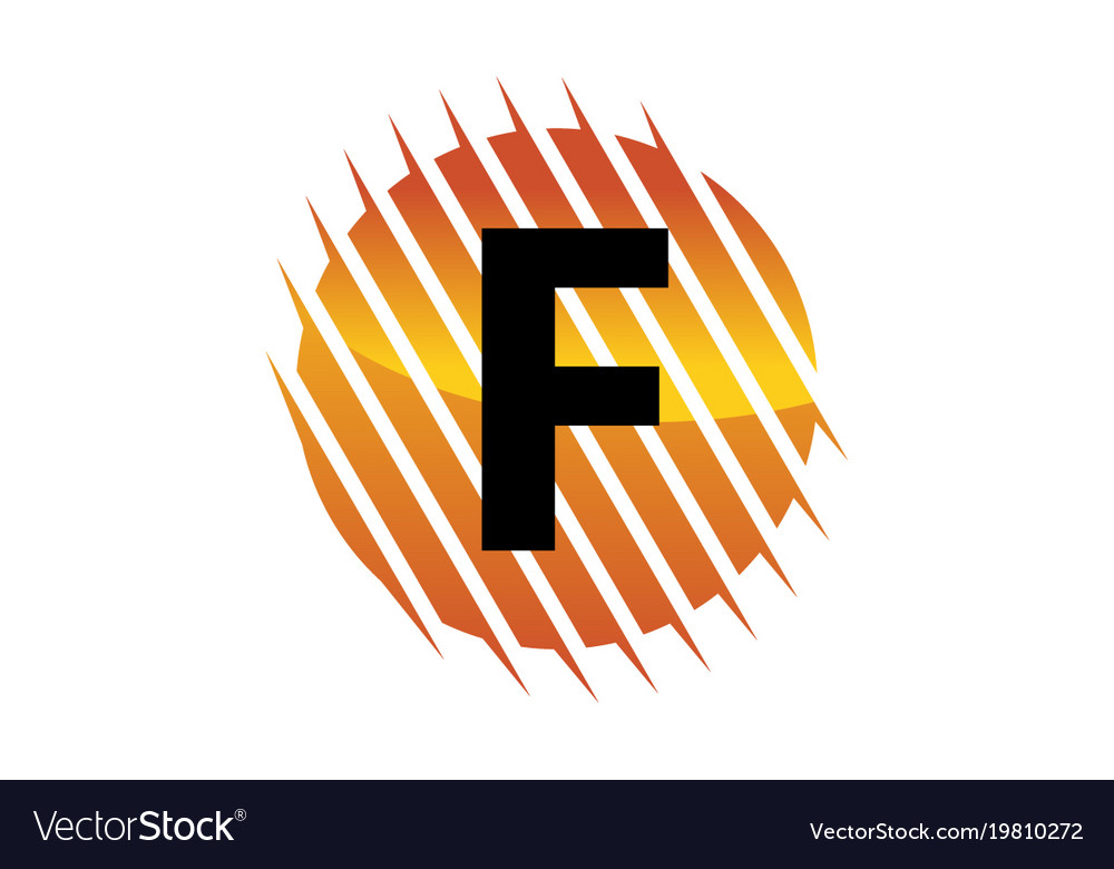 Technology letter f Royalty Free Vector Image - VectorStock